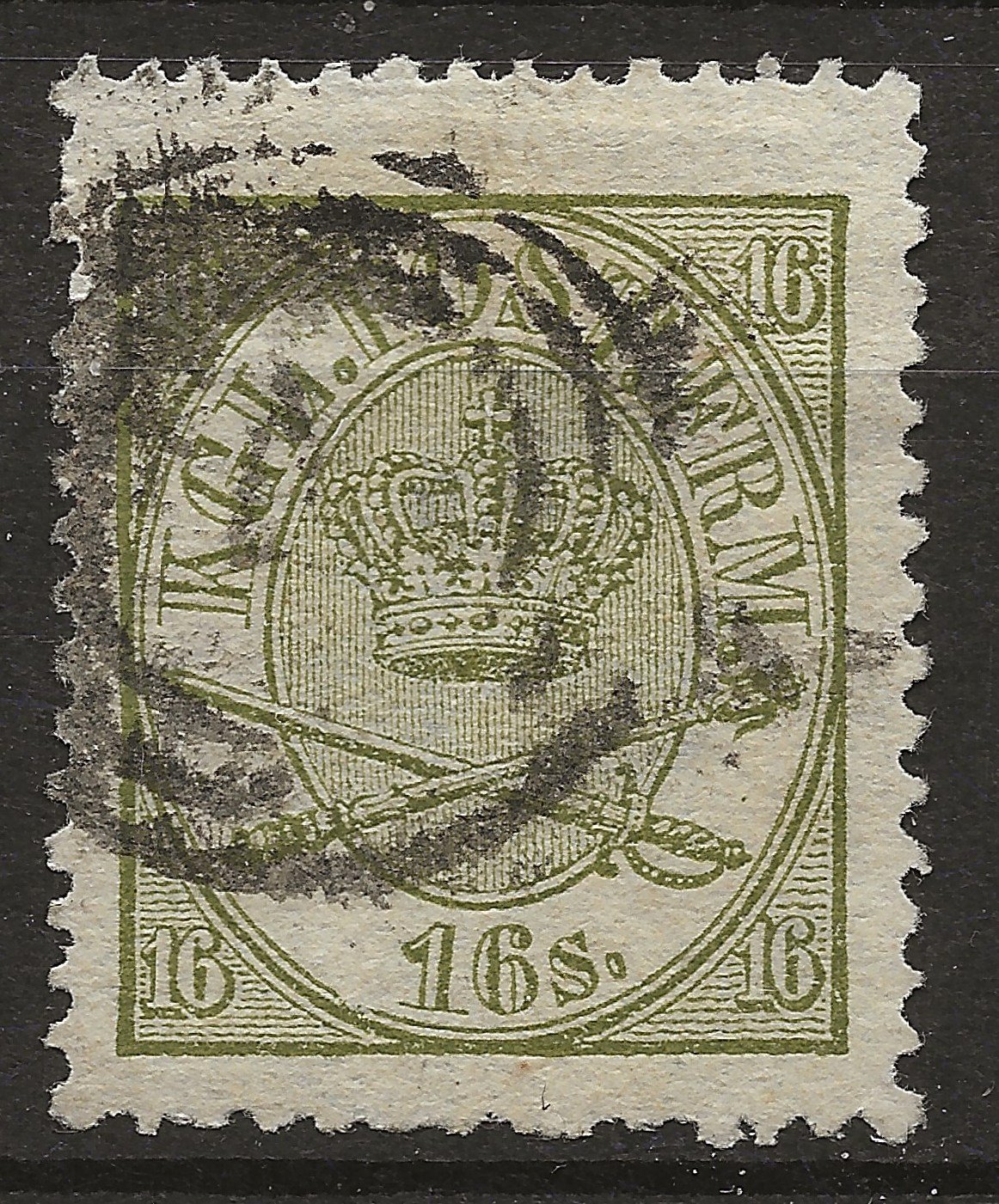 Danmark AFA 15 - 16 sk stemplet AFA 1.400,00 - 2 - Skilling - BILLIGFRIM.DK - FRIMÆRKER - MØNTER ...